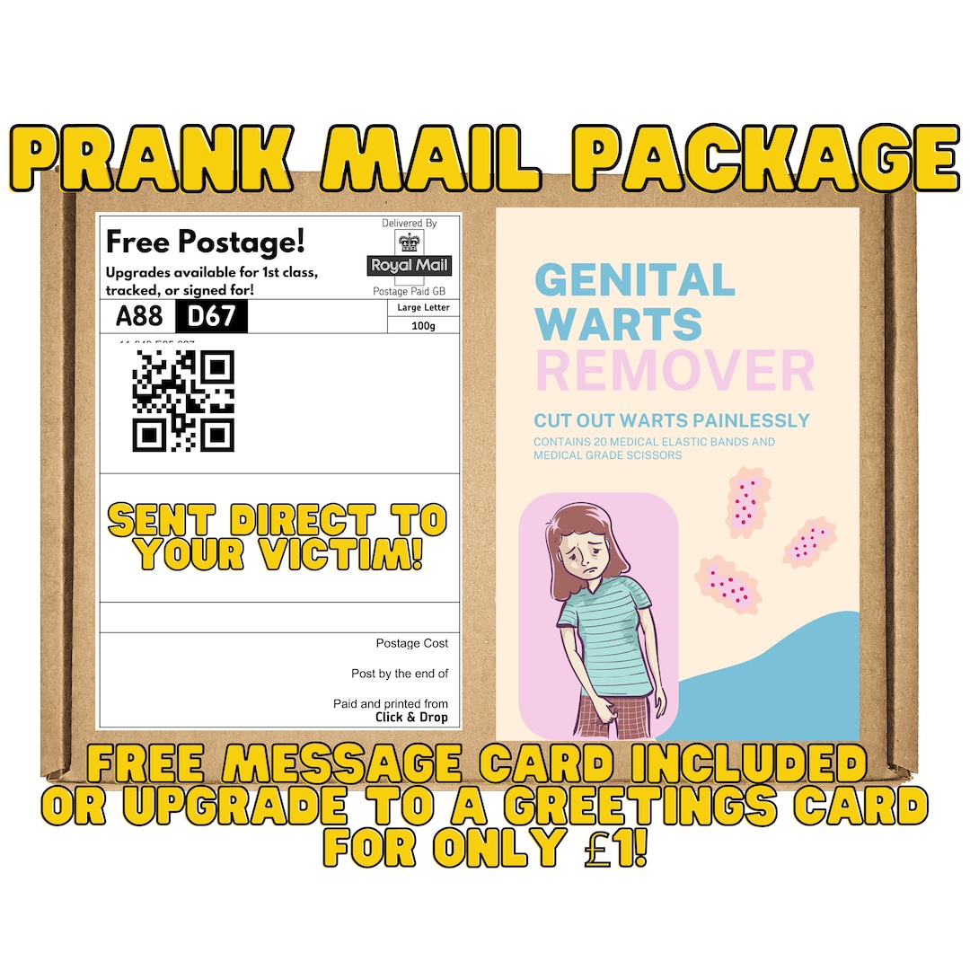 Prank Gift Box Genital Warts Remover. Gag Gift/funny Inappropriate ...