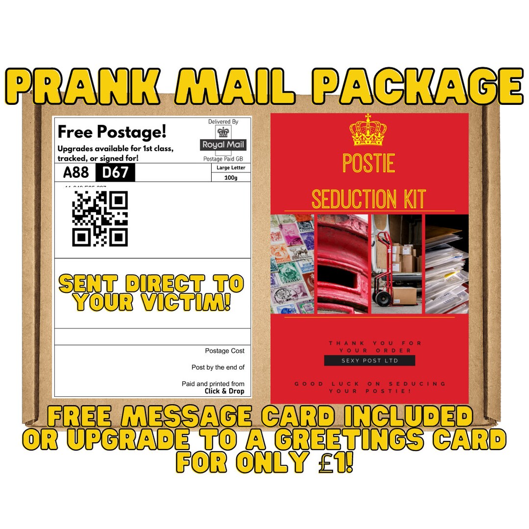 Postie Seduction Kit Embarrassing Prank Gift Box for Friends & Family ...