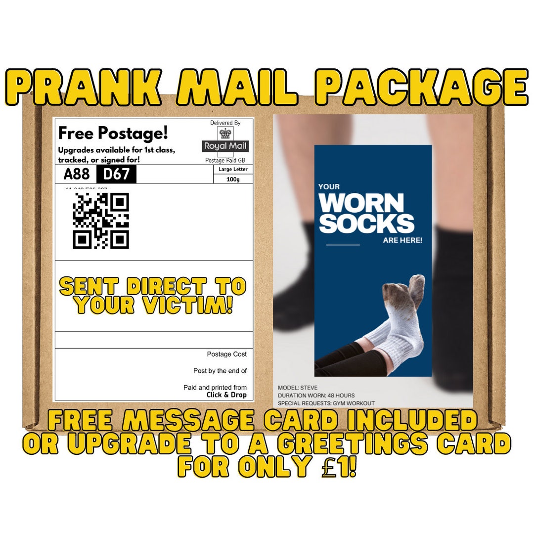 Prank Gift Box - Worn Socks (male). Gag Gift/funny Inappropriate Prank ...