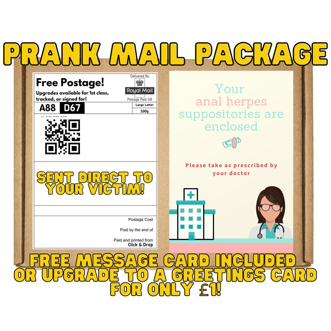 Prank Gift Box Anal Herpes Suppositories. Gag Gift/funny Inappropriate ...