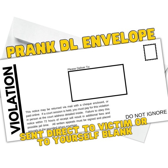 Funny Envelope Violation Fine Prank Gift for Pen Pals via - Etsy UK