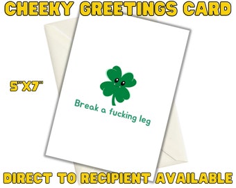 Break a Leg Card - Etsy