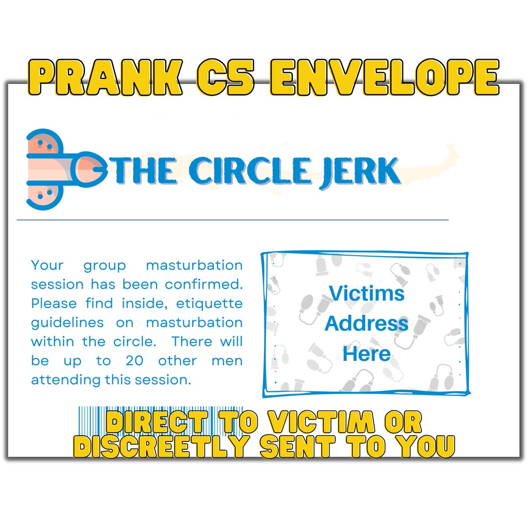 Funny Envelope the Circle Jerk Prank Mail Sent Direct to Victim, or ...