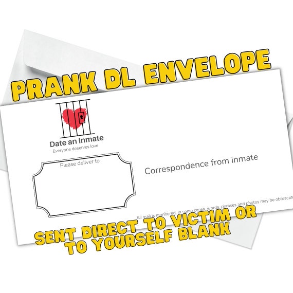 Funny Envelope Date an Inmate Prank Gift for Pen Pals via - Etsy