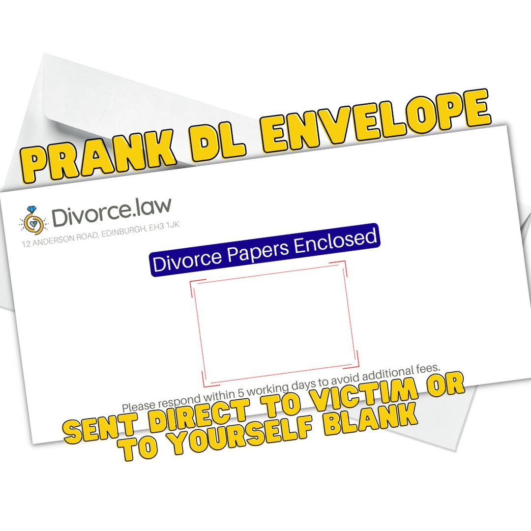 Funny Envelope - Divorce Papers, Prank Gift for Pen Pals via Snail Mail ...
