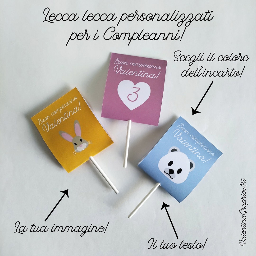 Lecca lecca personalizzati per i Compleanni Crea la tua grafica - Etsy ...