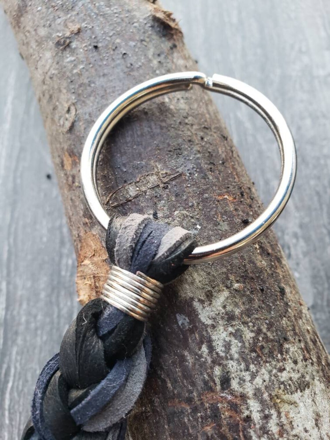 Vegan Keychain-vegan Leather Braided Keychain-skull Key Chain-charms ...