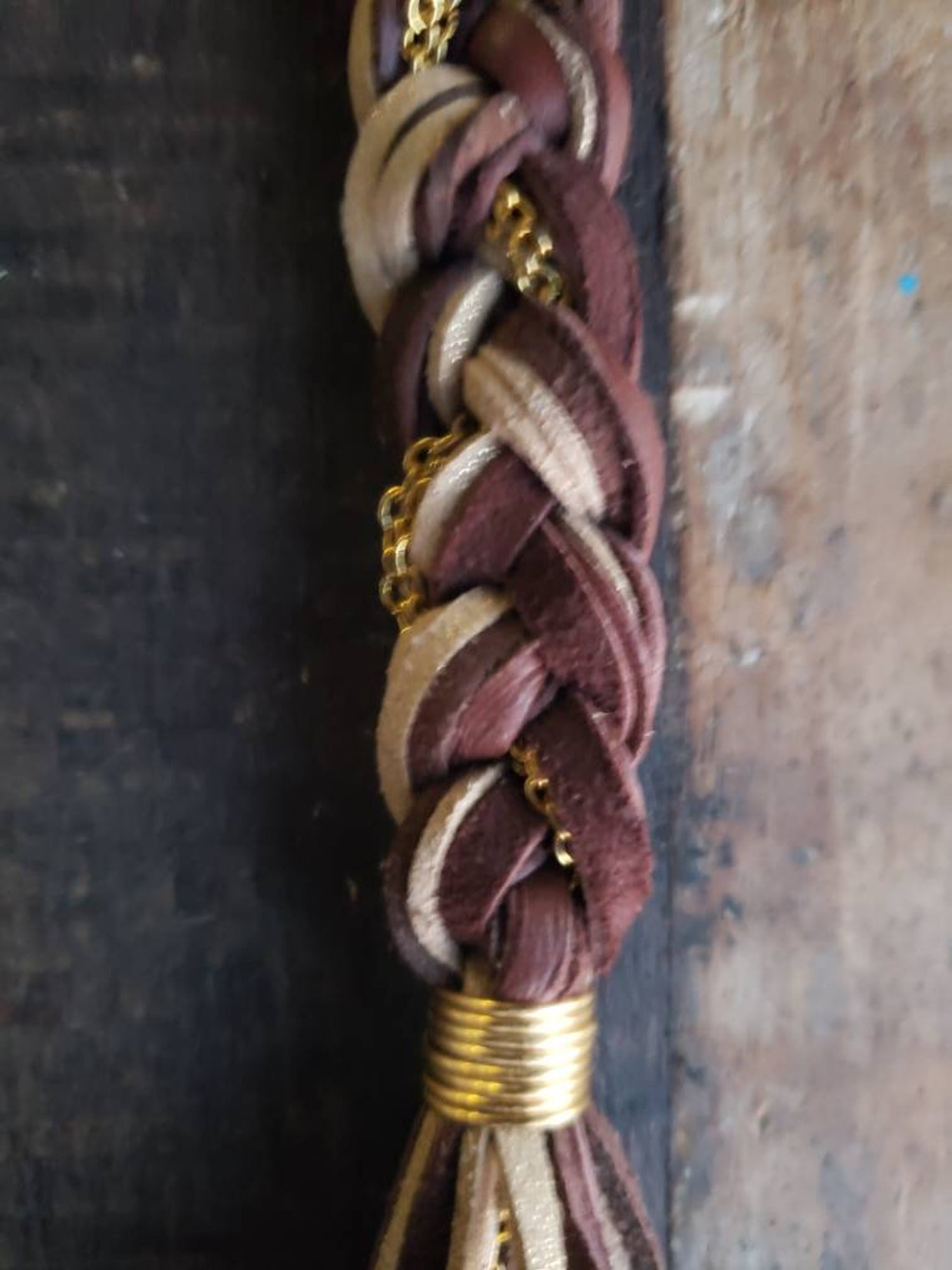 Handmade keychain leather keychainbraided keychain boho | Etsy