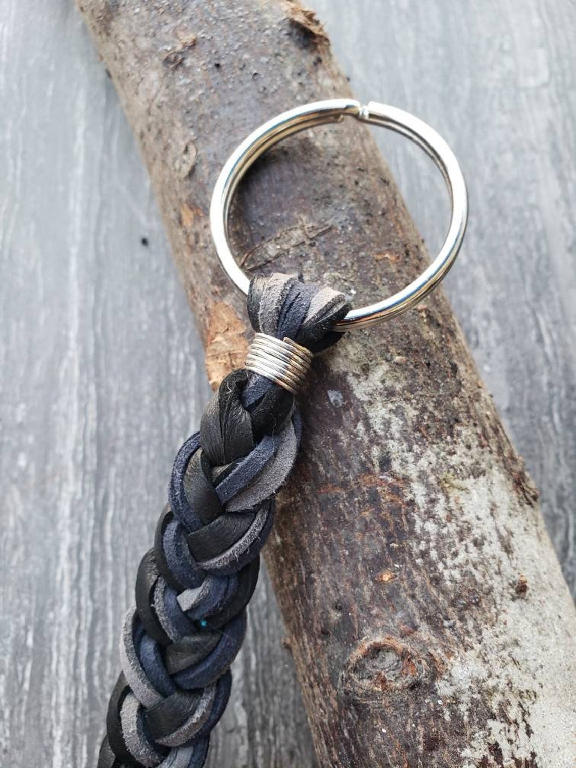 Vegan Keychain-vegan Leather Braided Keychain-skull Key Chain-charms ...