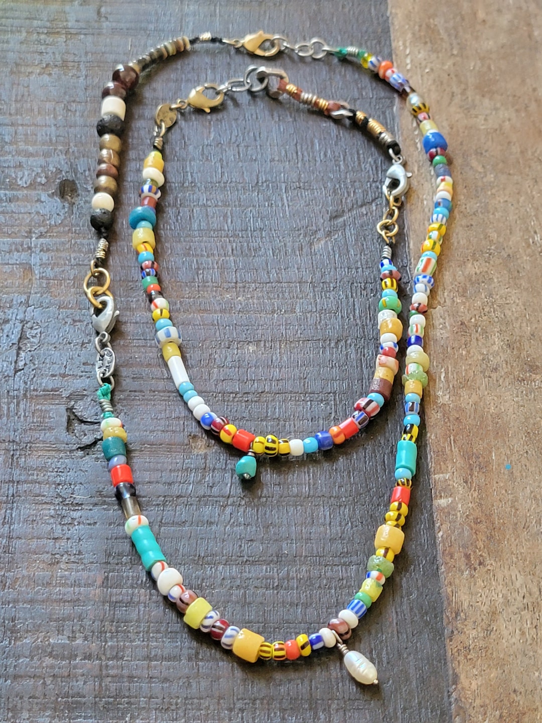 String Necklace With Turquoise, String Turquoise Necklace, String ...