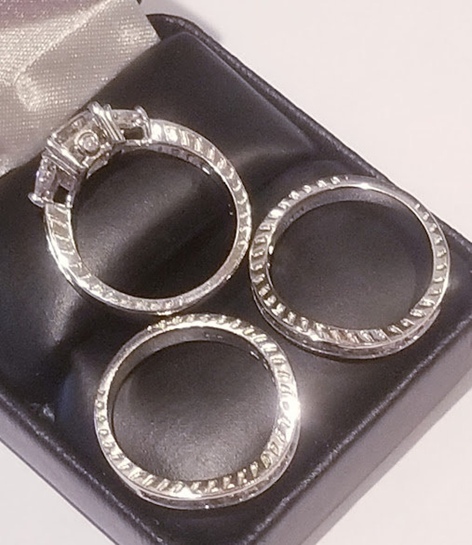 4 Ct Princess Cut Wedding Ring Set Engagement Ring Wedding Band Diamond ...