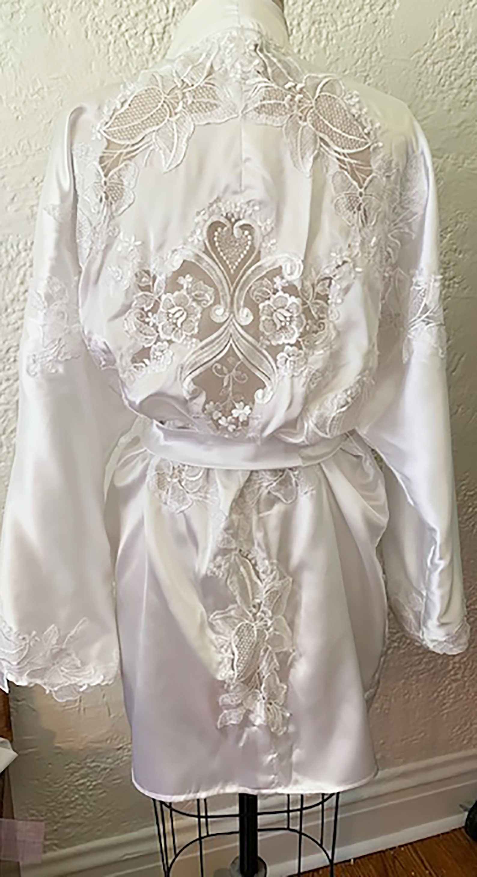 Bridal Robe Custom Made Upcycled From Wedding Gown - Etsy