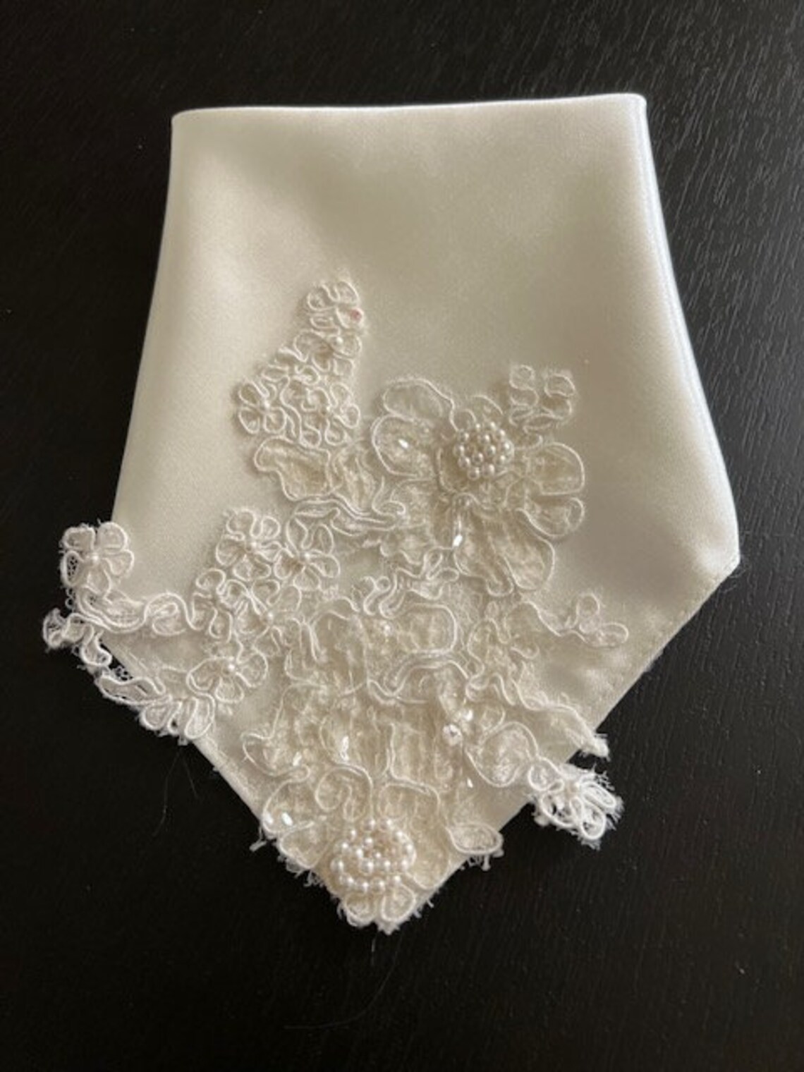 Wedding Dress Handkerchief Keepsake | Lace Bridal Hankie - Etsy