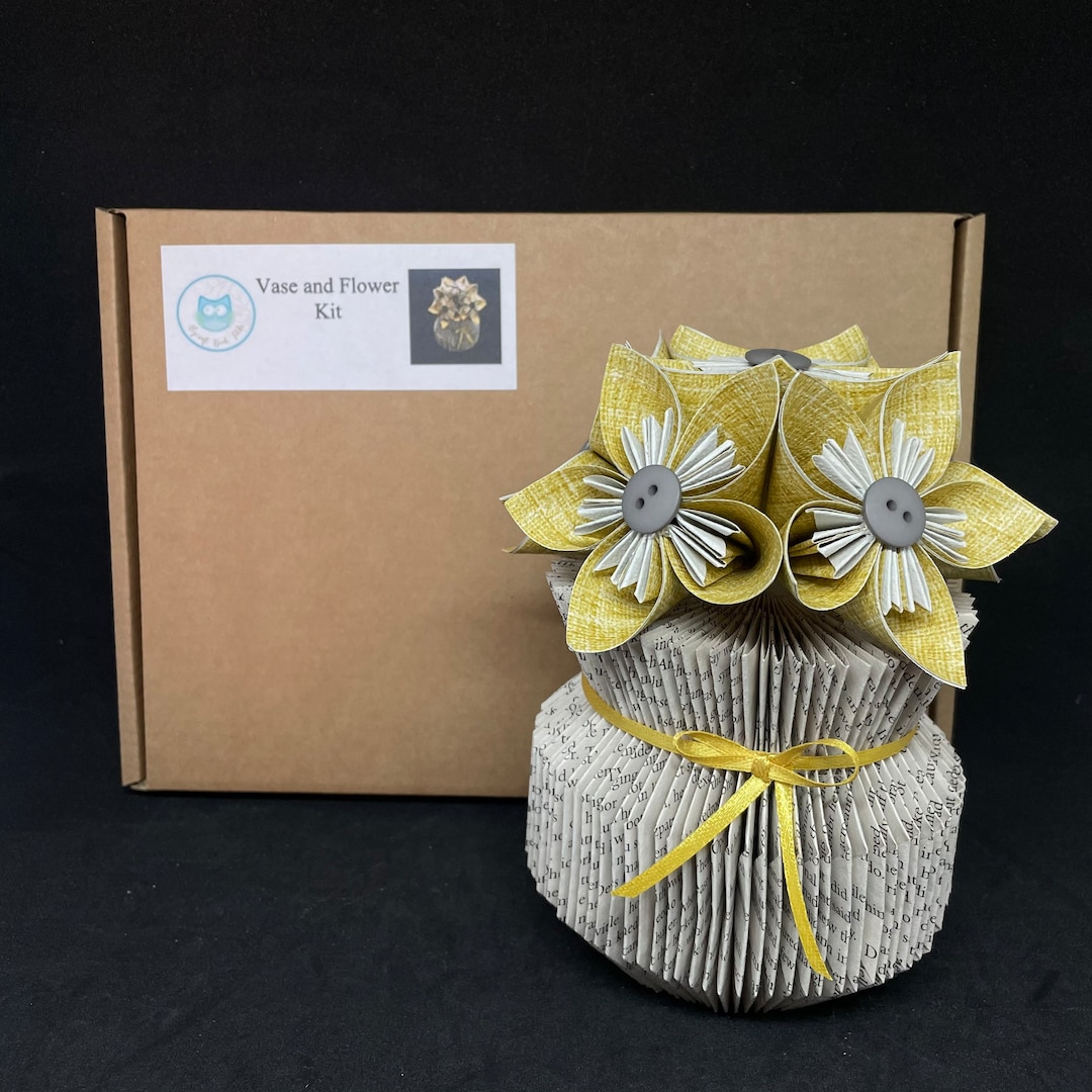 Vase and Flower Book Folding Kit - Gift for Her / Birthday / Mother ...