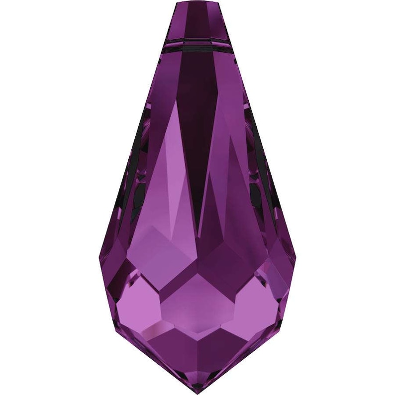 Swarovski Crystal - 6000 Tear Drop Top Drilled - Amethyst 11 X 5.5mm ...