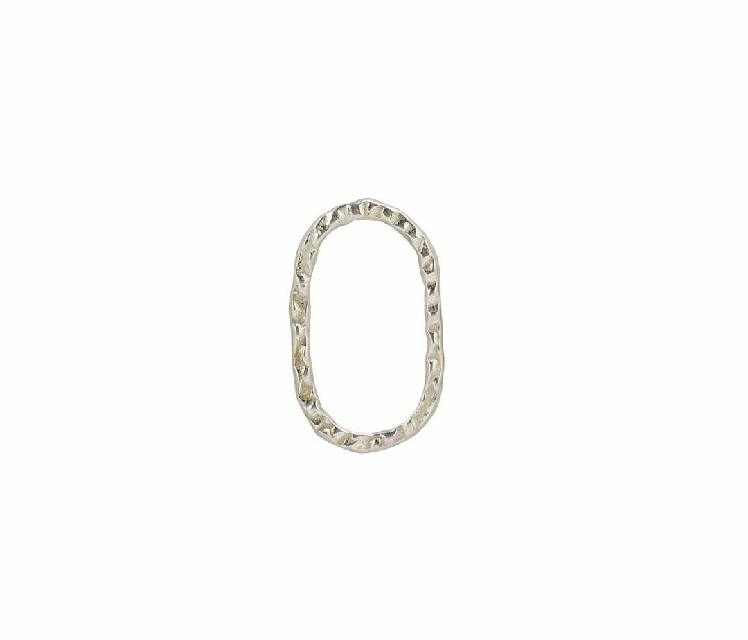 Sterling Silver Hammered Oblong Link 12 X 20 Mm 5pcs, 10pcs, 25pcs Item ...