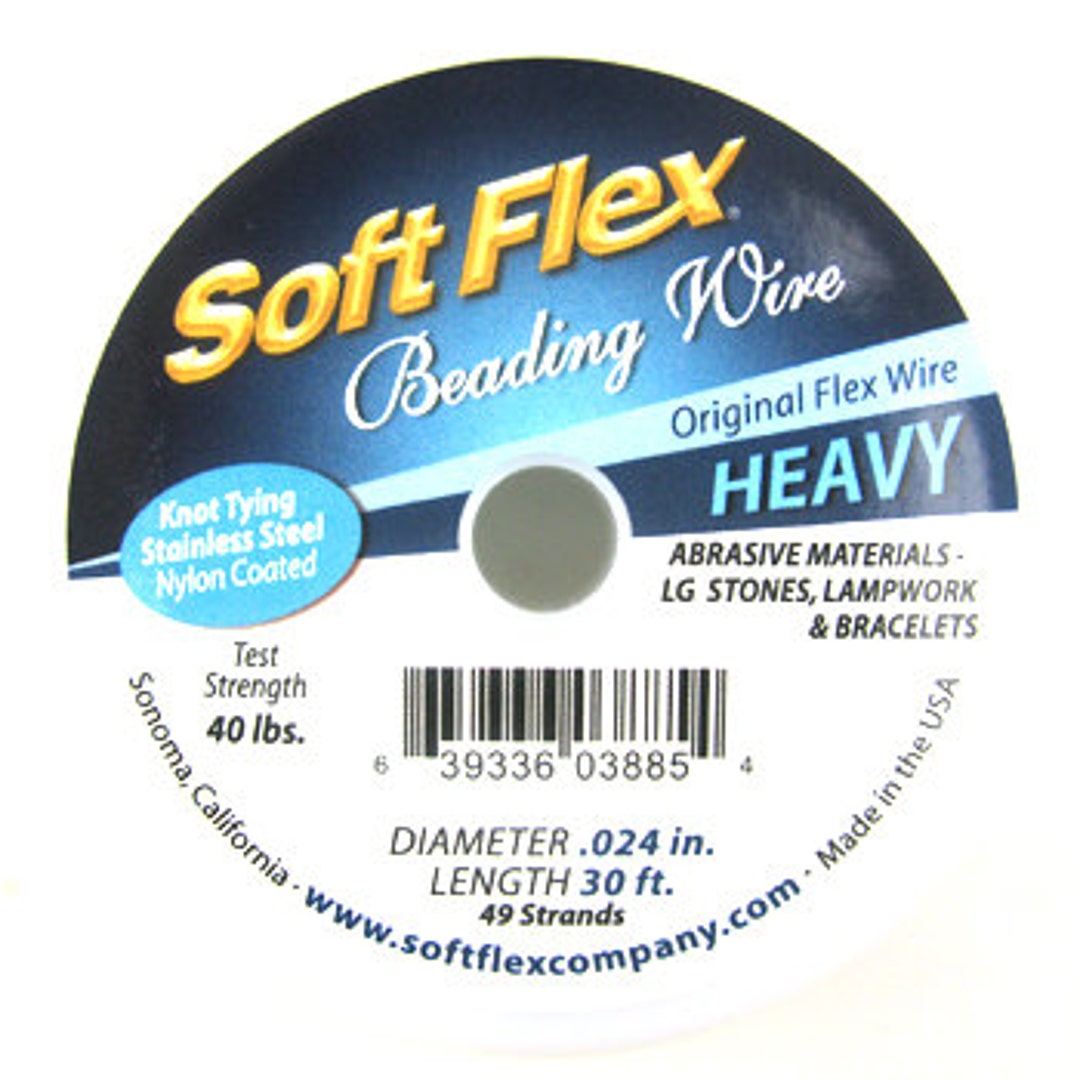Soft Flex Heavy Original Stainless Steel Beading Wire 49 Strand .024 ...