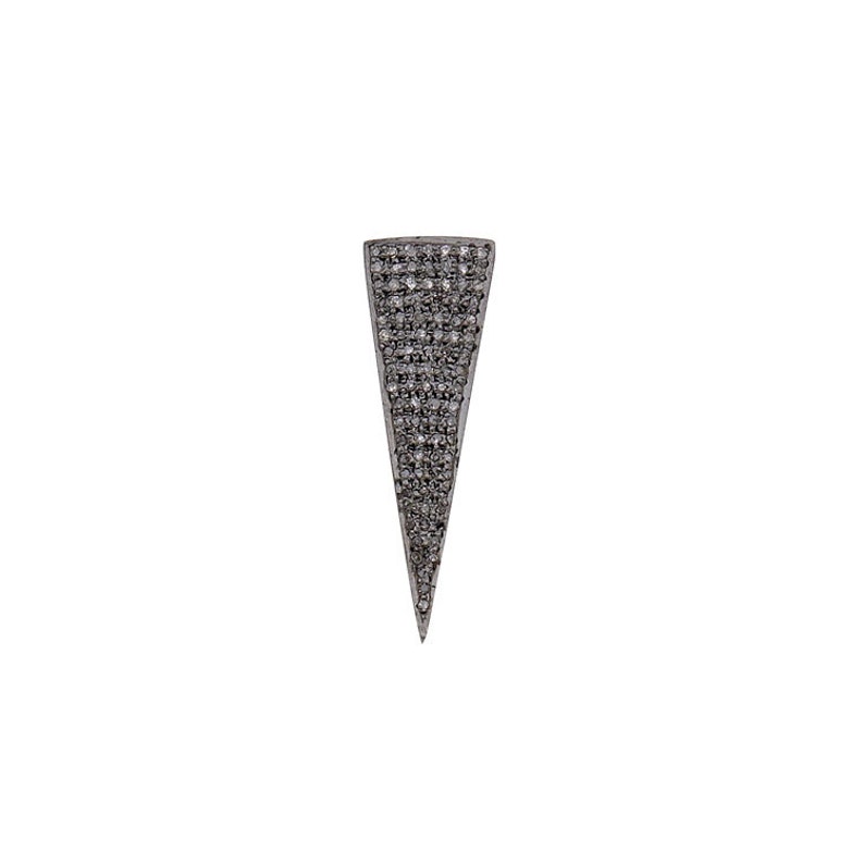 Pave Diamond Spike Triangle Charm Pendant 925 Sterling Silver - Etsy UK