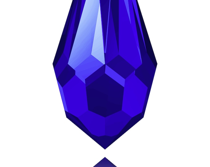 Swarovski Crystal 6000 Tear Drop Top Drilled Majestic Blue - Etsy