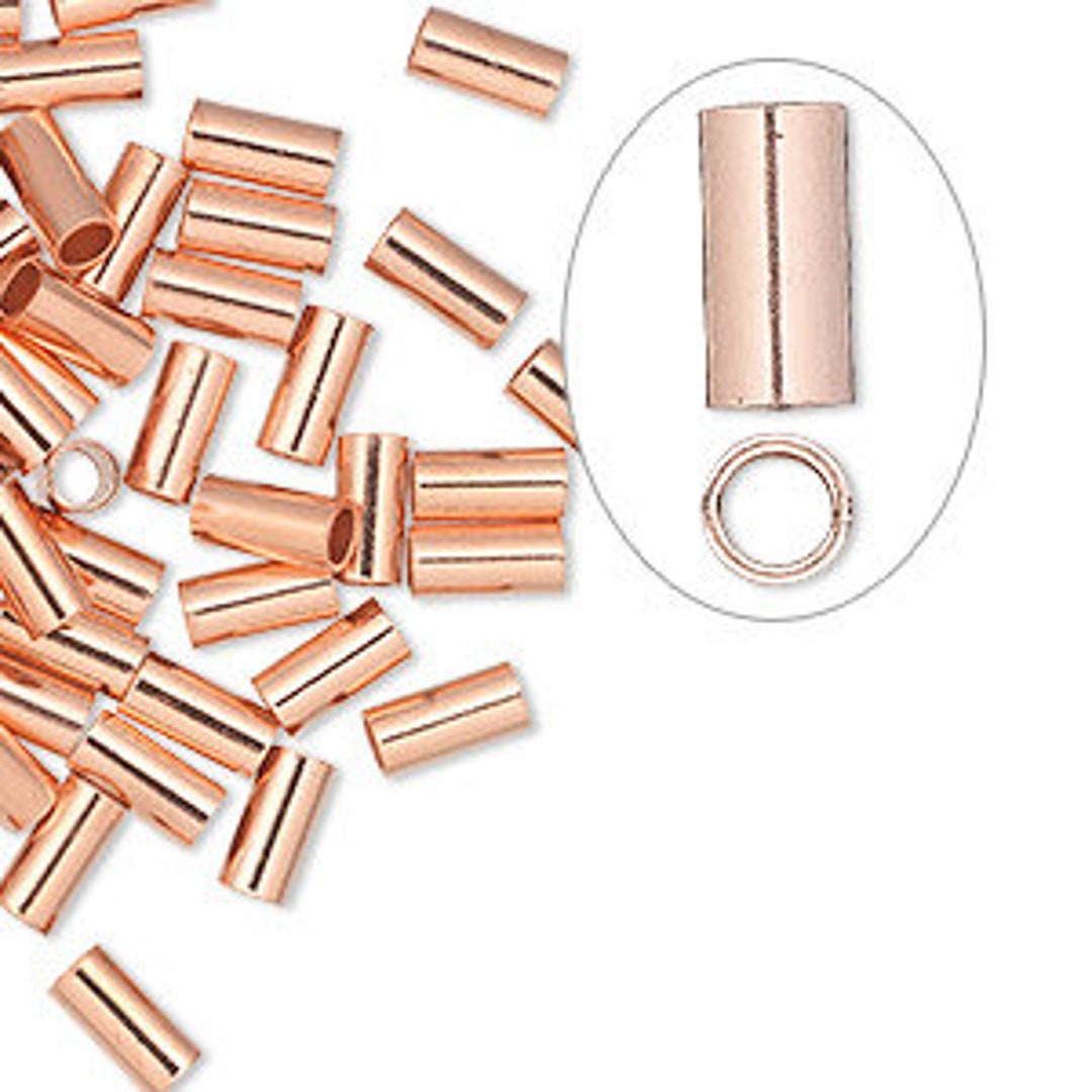 Copper Plated - Crimp Tubes (3x3mm) (150 Pieces per Packet) (item ...