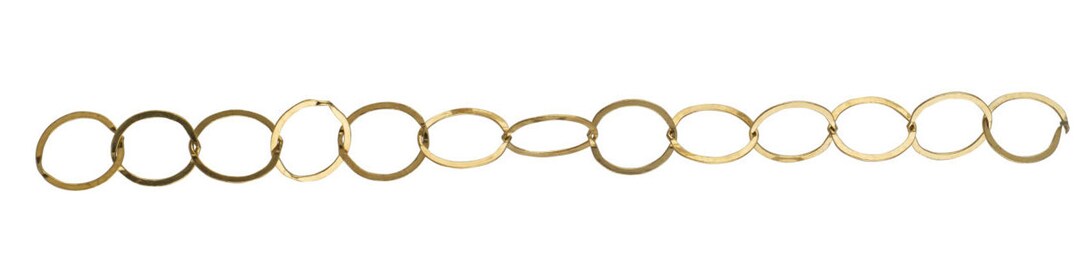 10mm Flat Cable Chain by the Foot Gold Filled GF Item 20693FC - Etsy