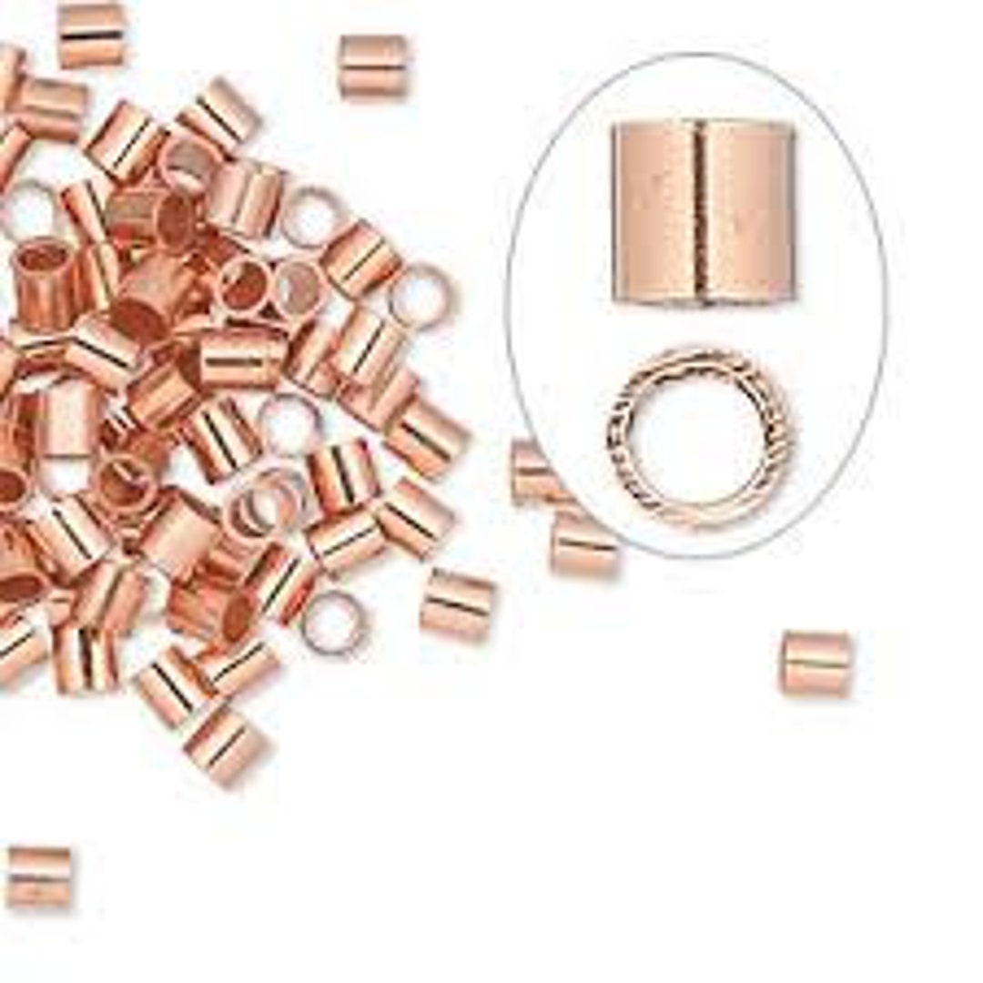 Copper Plated - Crimp Tubes (2x2mm) (250 Pieces per Packet) (item ...