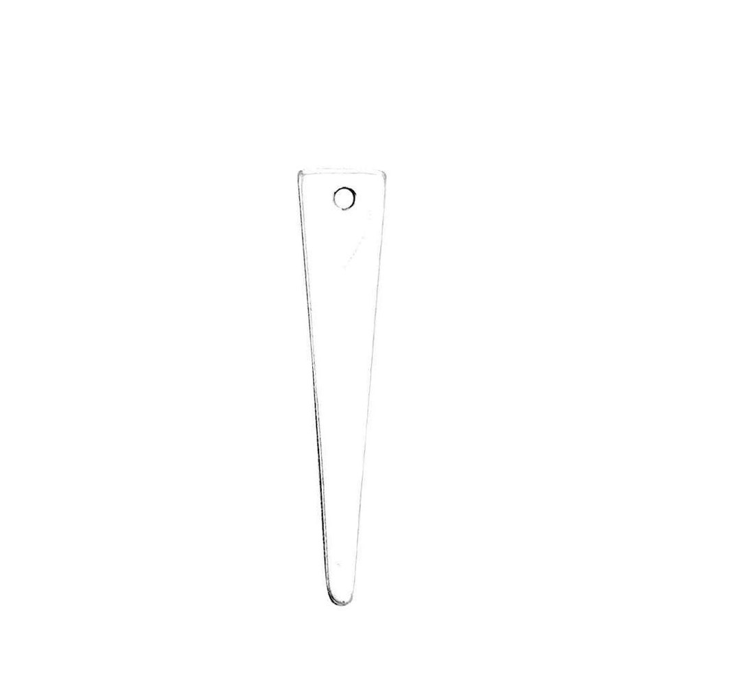 Small Plain Flat Pierced Hole Spike Charm Etiqueta de personalización ...