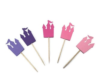 24 castle toothpicks princess baby shower princess birthday | Etsy