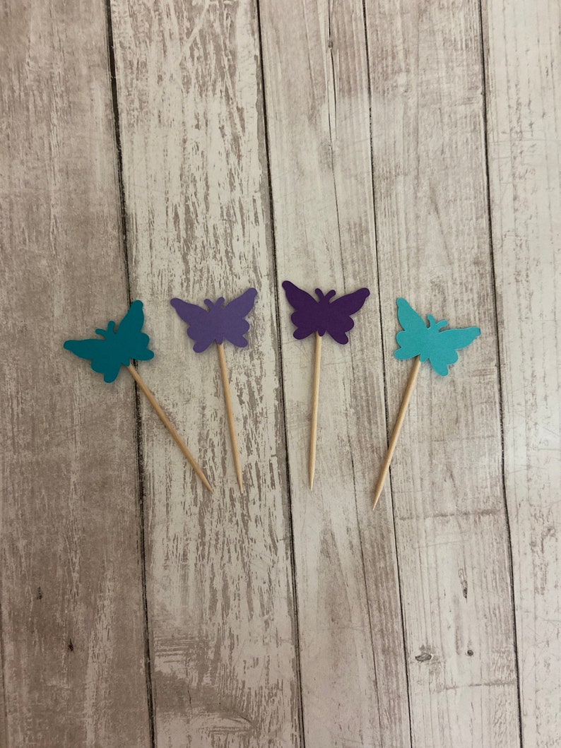 24 Butterfly Toothpicks, Baby Shower, Birthday Party, Butterfly Theme ...