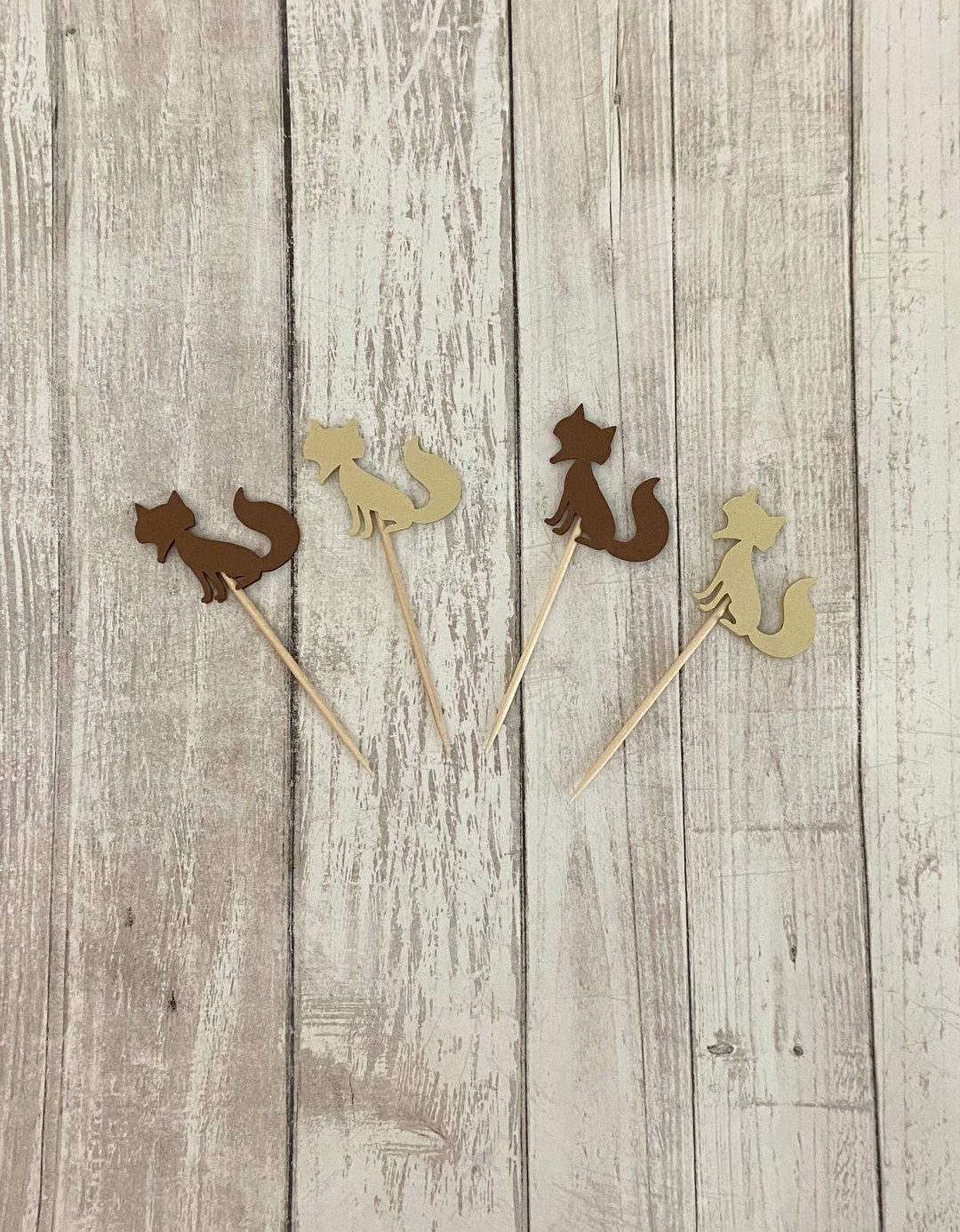 24 Fox Toothpicks, Woodland Baby Shower, Woodland Birthday, Woodland ...