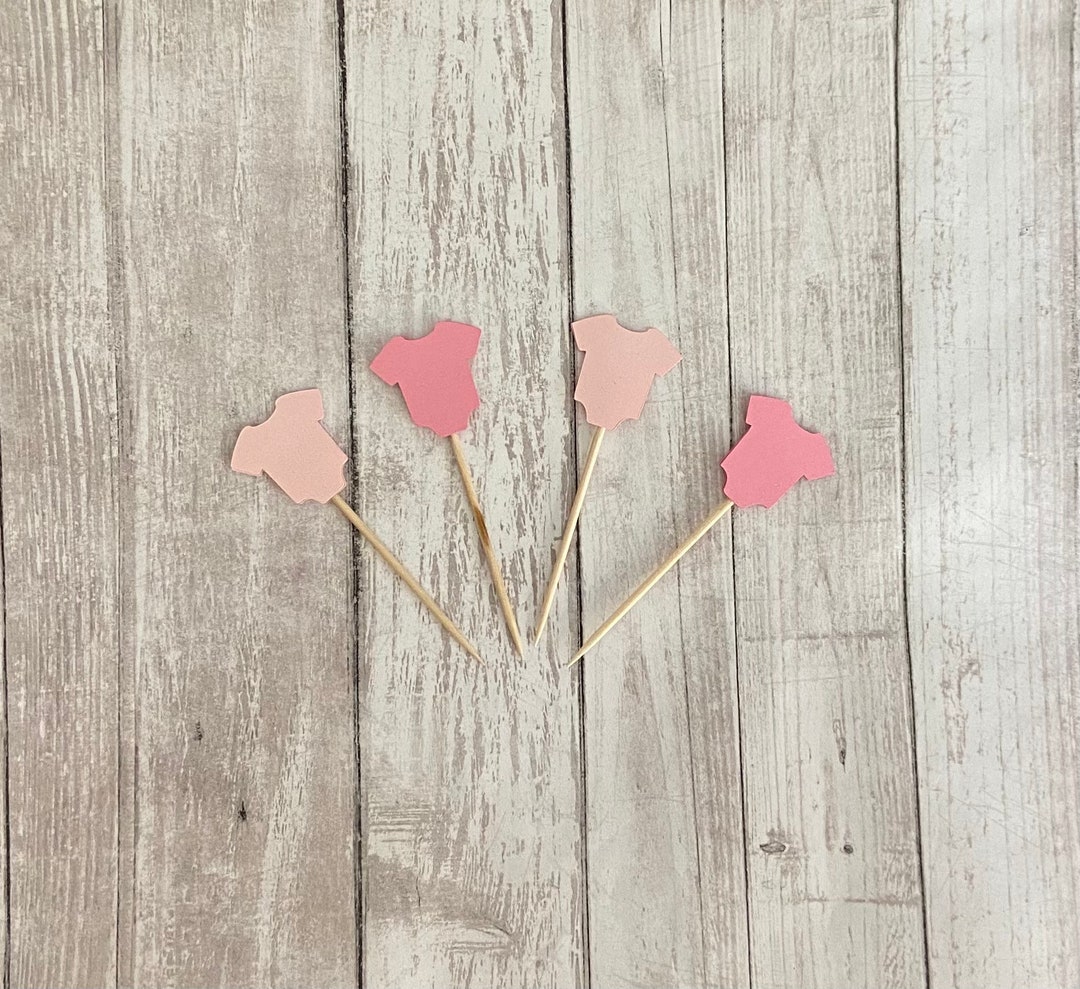 24 Pink Baby Shower Toothpicks, Baby Shower, Baby Girl Shower ...