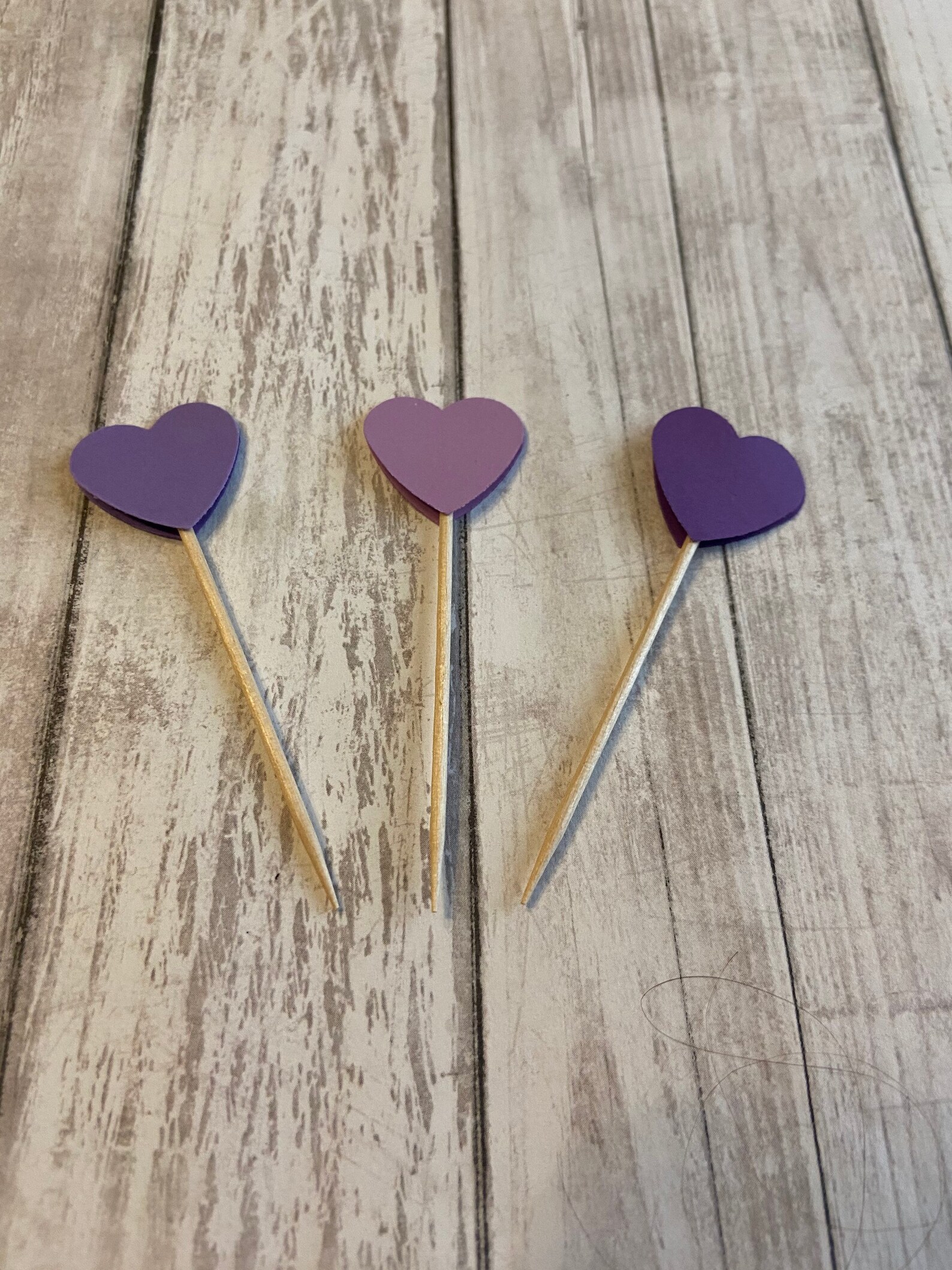 24 Purple Heart Toothpicks Baby Shower Birthday Party - Etsy