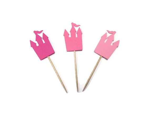 24 castle toothpicks princess baby shower princess birthday | Etsy