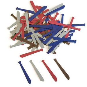 100 Assorted Baseball Bat Confetti, Die Cut, Baseball Baby Shower ...