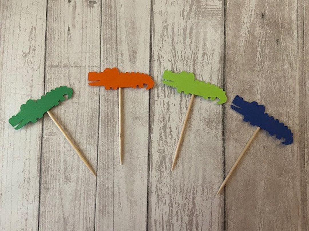 24 Alligator Toothpicks, Alligator Baby Shower, Alligator Birthday ...