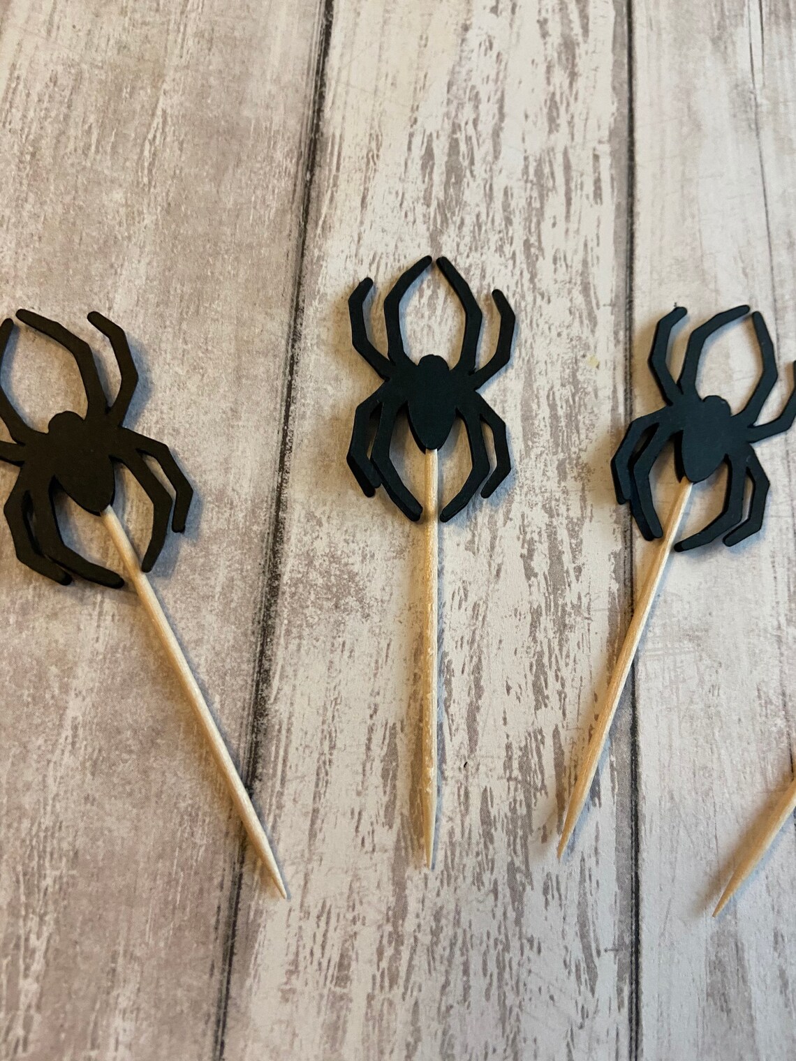 24 Spider Toothpicks Halloween Baby Shower Birthday Party | Etsy