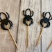 24 Spider Toothpicks, Halloween Baby Shower, Birthday Party, Halloween ...