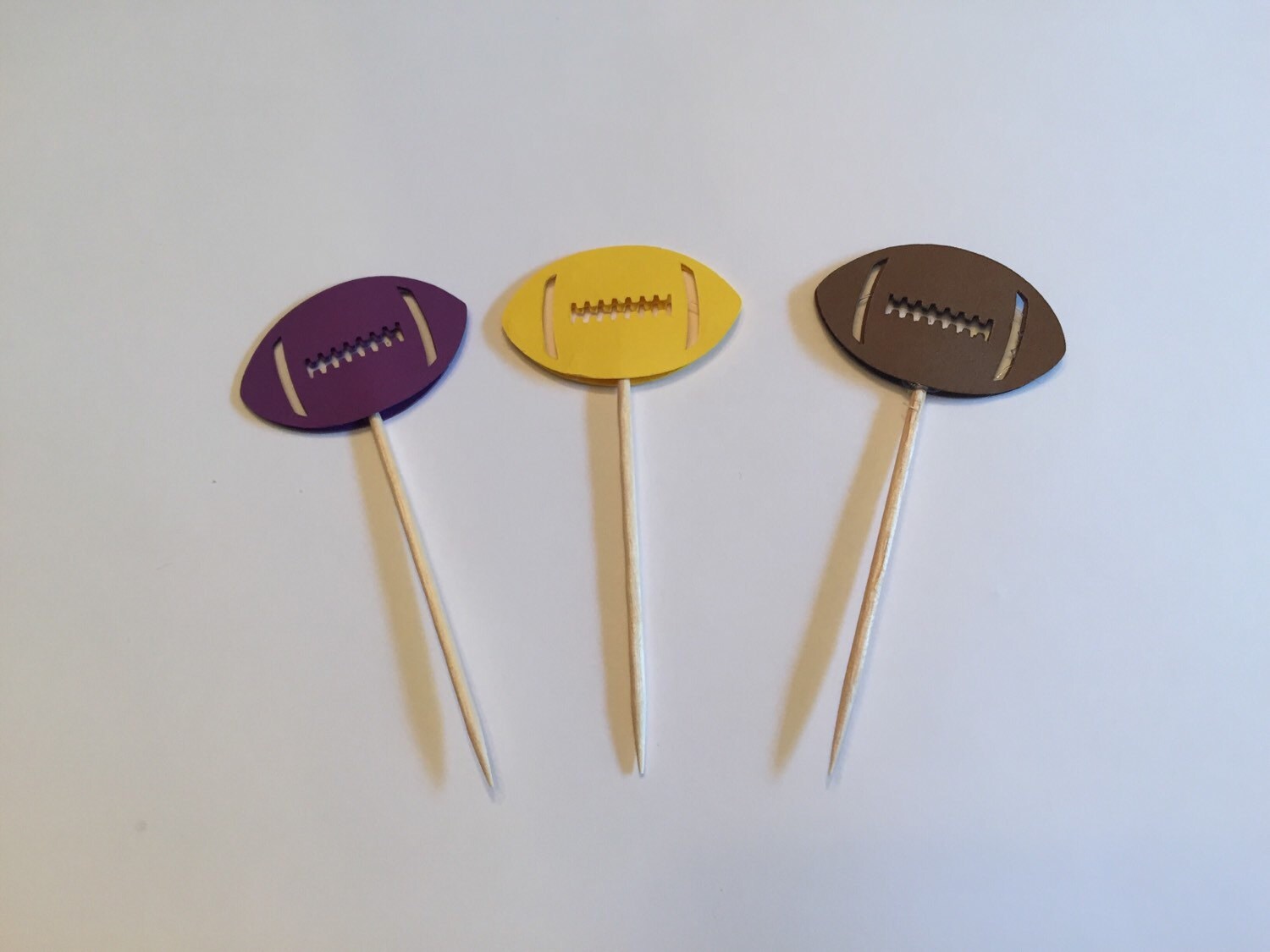 24 football toothpicks sport theme baby shower football | Etsy