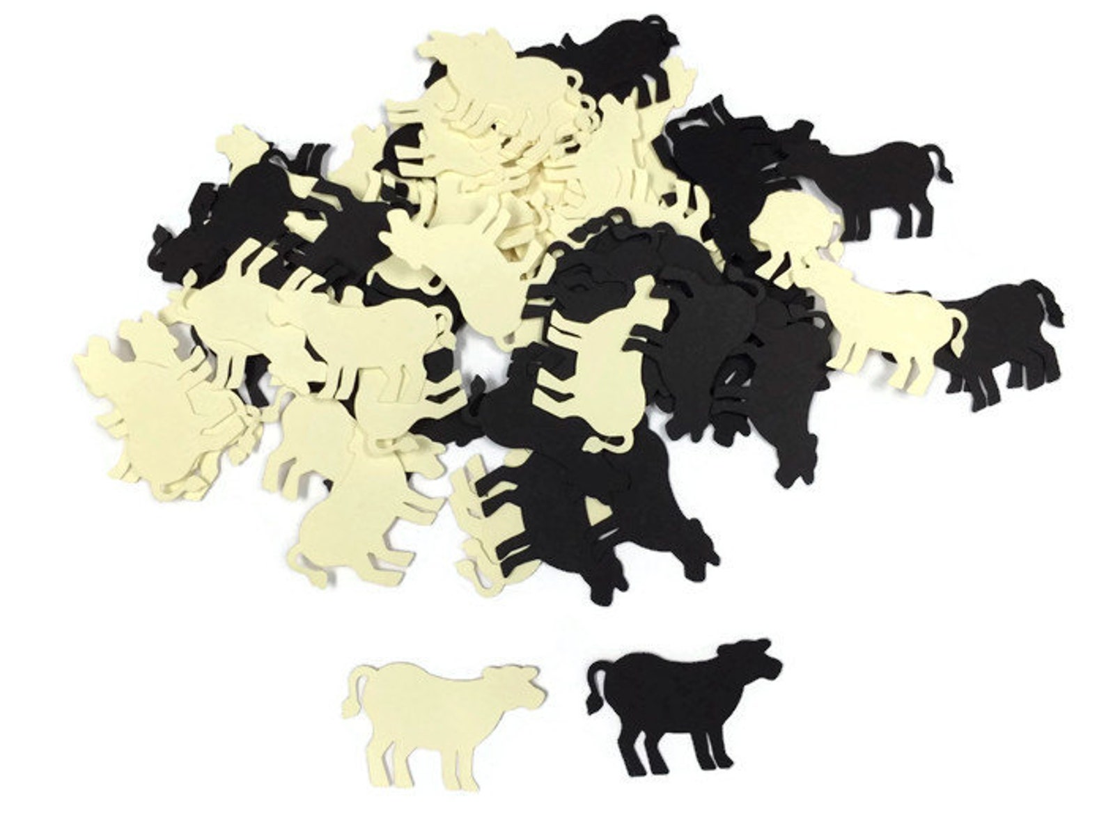 100 Assorted Cow Confetti, Die Cut Cow, Farm Baby Shower, Farm Theme ...