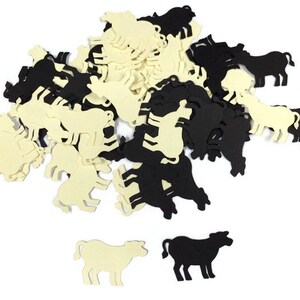 100 Assorted Cow Confetti, Die Cut Cow, Farm Baby Shower, Farm Theme ...