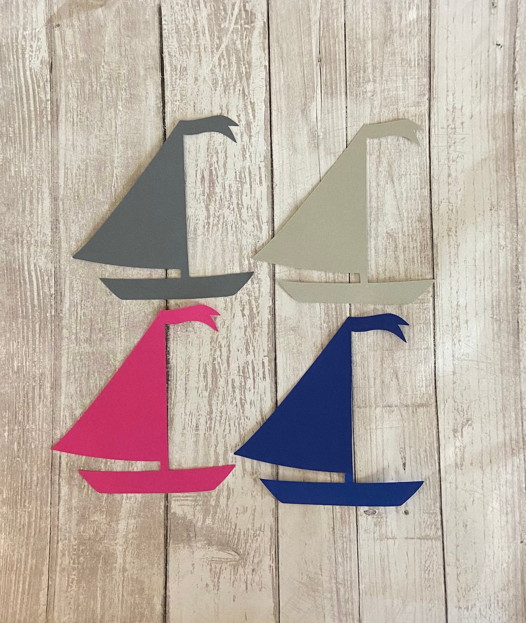 25 Assorted Sailboat Tags, Die Cut Sail Boat, Baby Shower, Gift Tags ...
