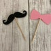24 Mustache and Bow Toothpicks, Twin Baby Shower, Mustache Birthday ...