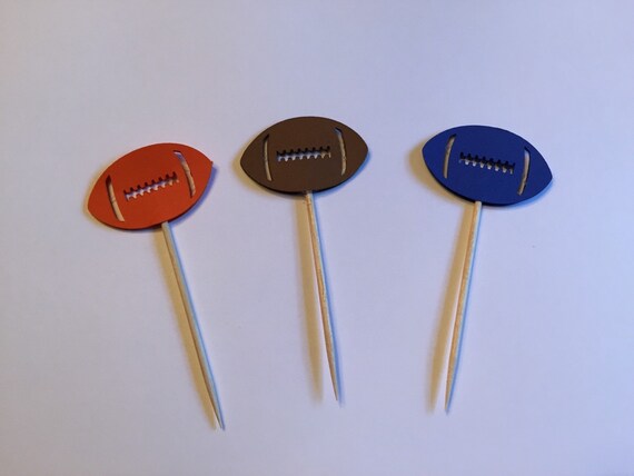 24 Football Toothpicks Sport Theme Baby Shower Football | Etsy