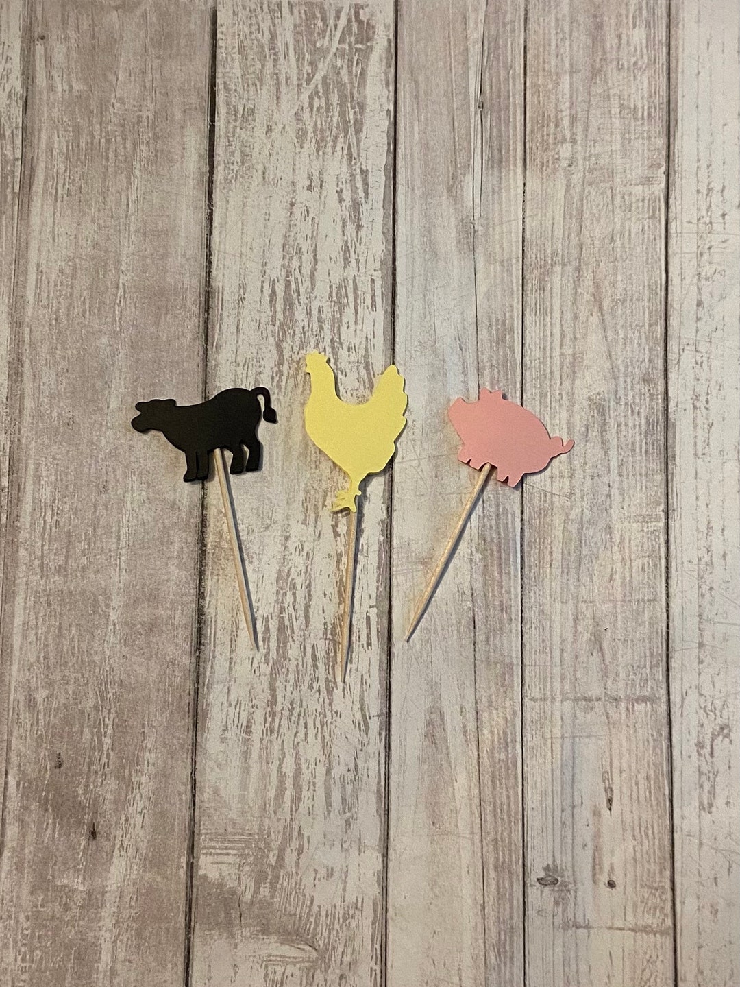 24 Farm Animals Theme Toothpicks, Farm Theme Baby Shower, Birthday ...