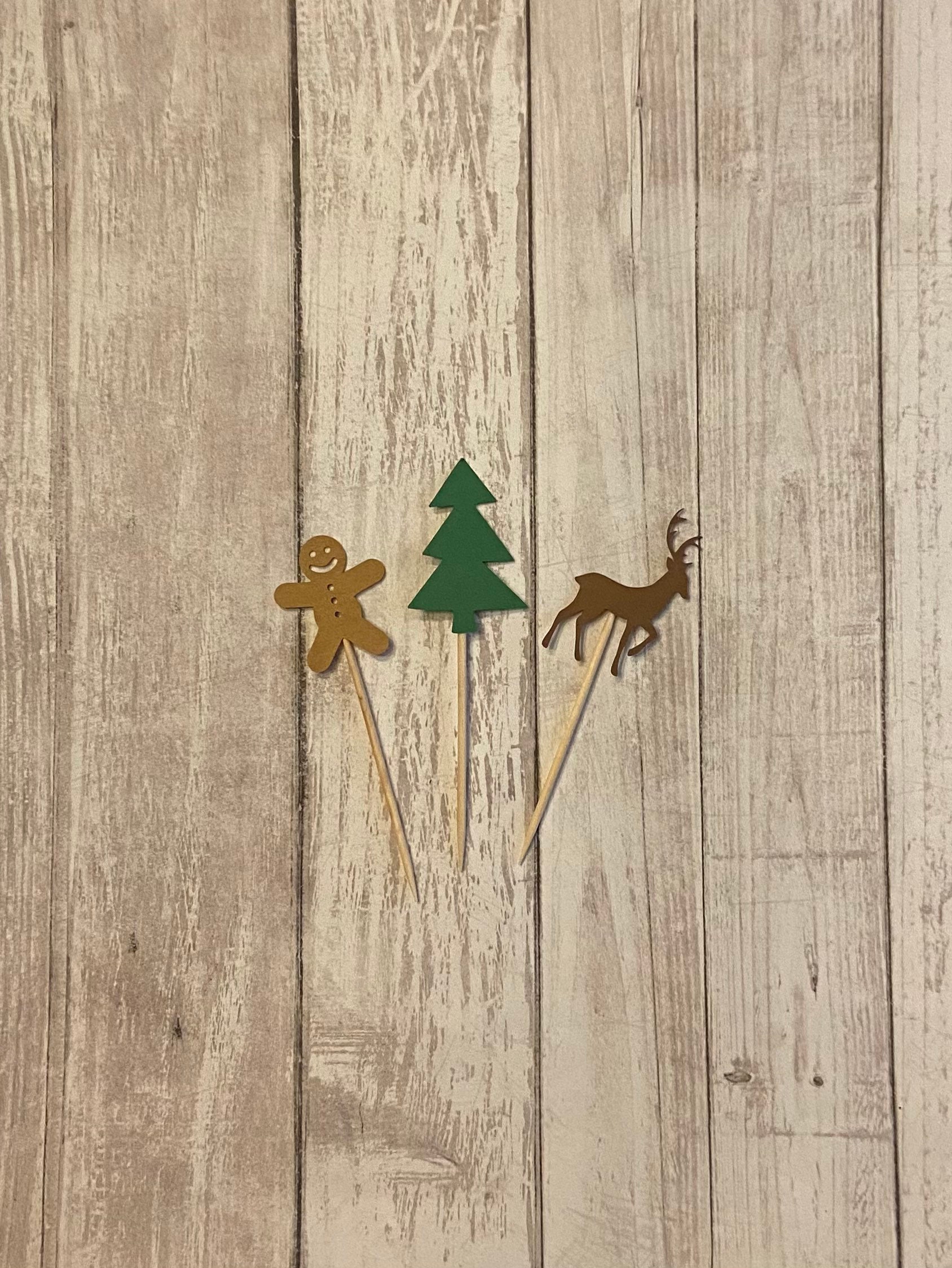 24 assorted Christmas toothpicks holiday baby shower | Etsy