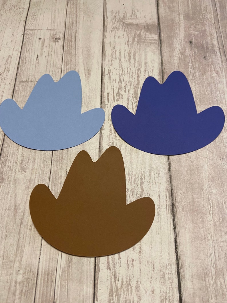 25 Assorted Cowboy Hat Tags, Die Cut Cowboy Hat, Cowboy Baby Shower ...