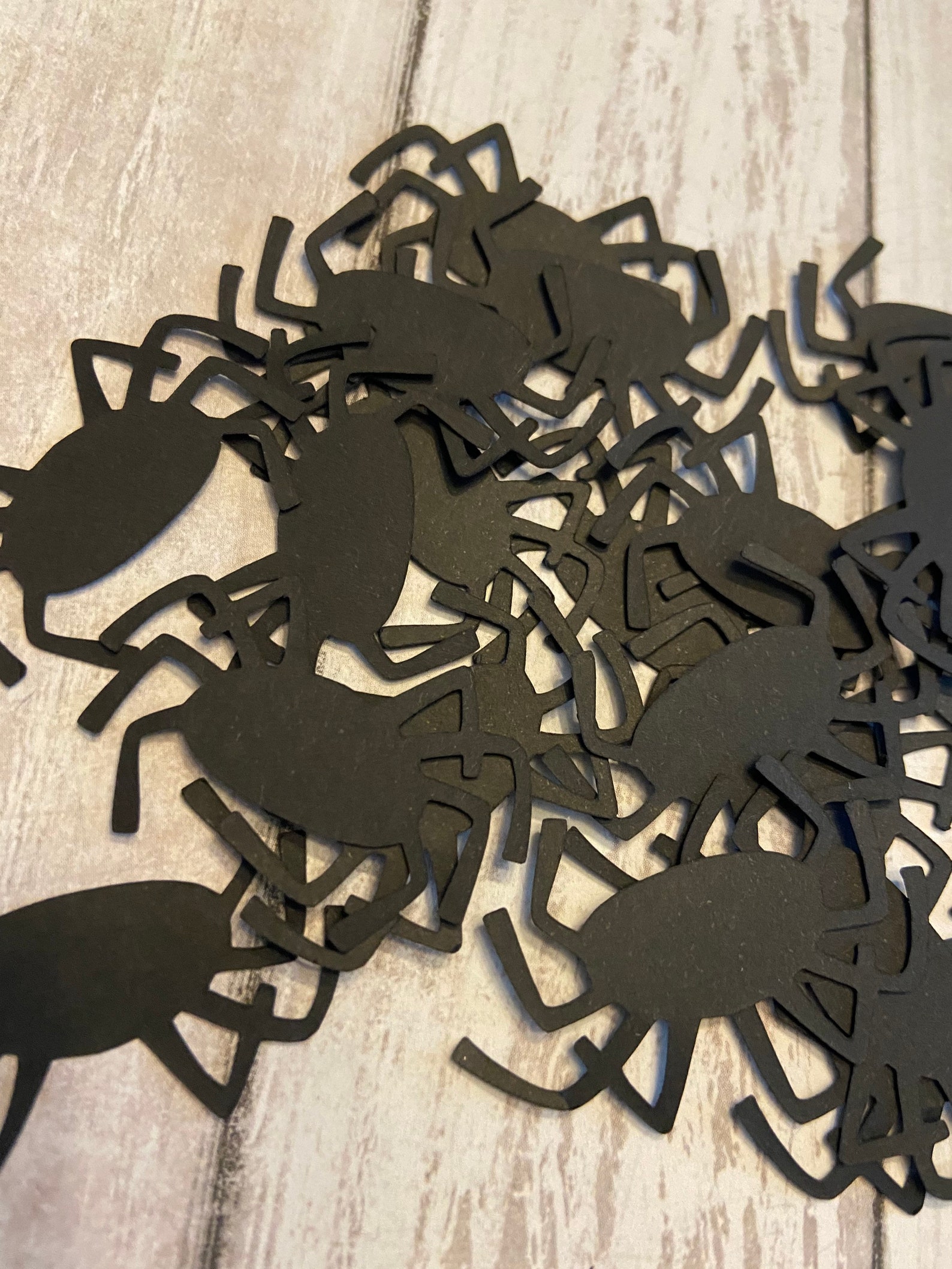 100 Spider confetti Die Cut spider Halloween Shower | Etsy