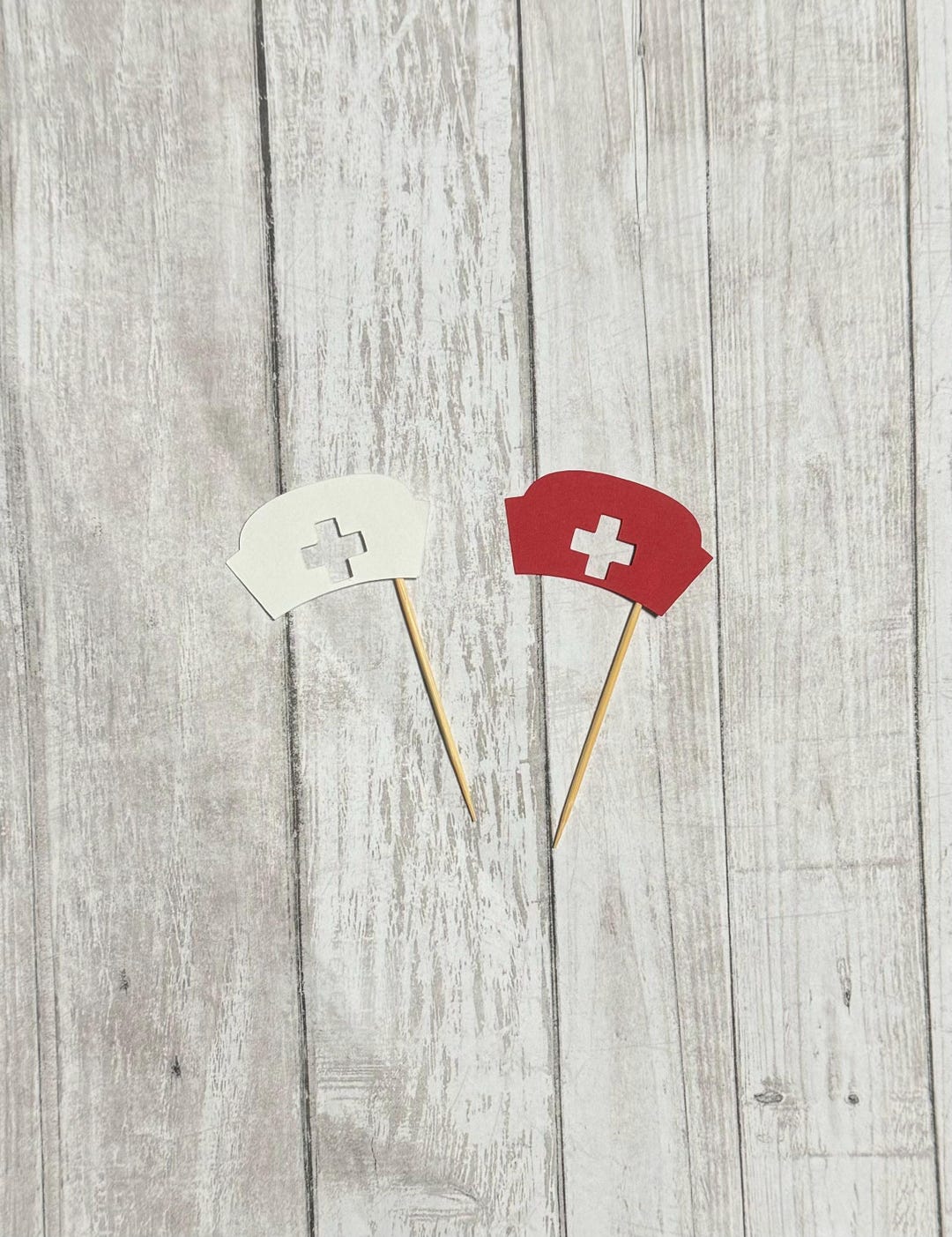 24 Assorted Nurse Hat Toothpicks, Nurse Theme Cupcake Toppers, Baby ...