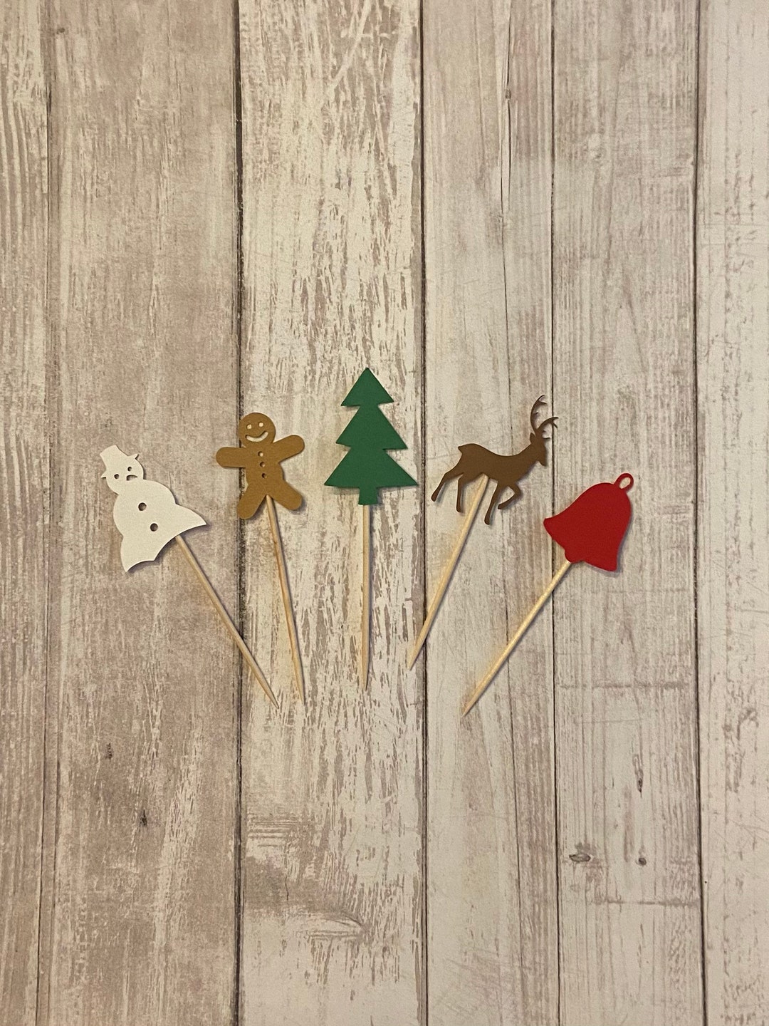 24 Assorted Christmas Toothpicks, Holiday Baby Shower, Birthday Party ...