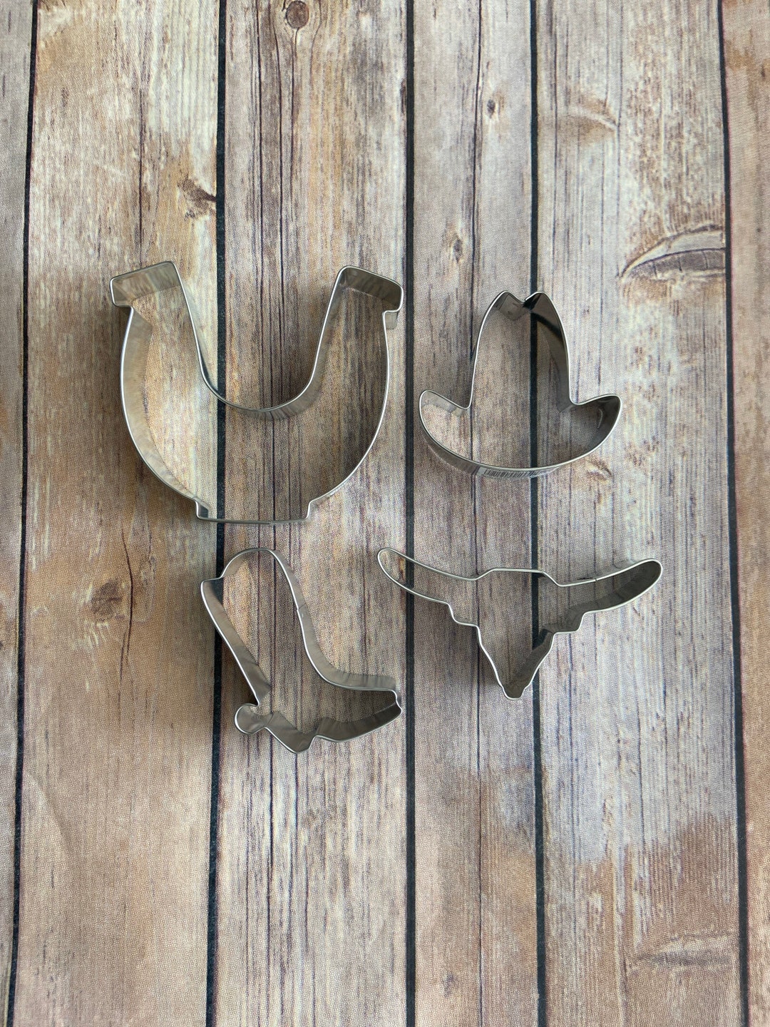 Set of 4 Cowboy Theme Cookie Cutter - Baking Supply, Cowboy Party, Wild ...